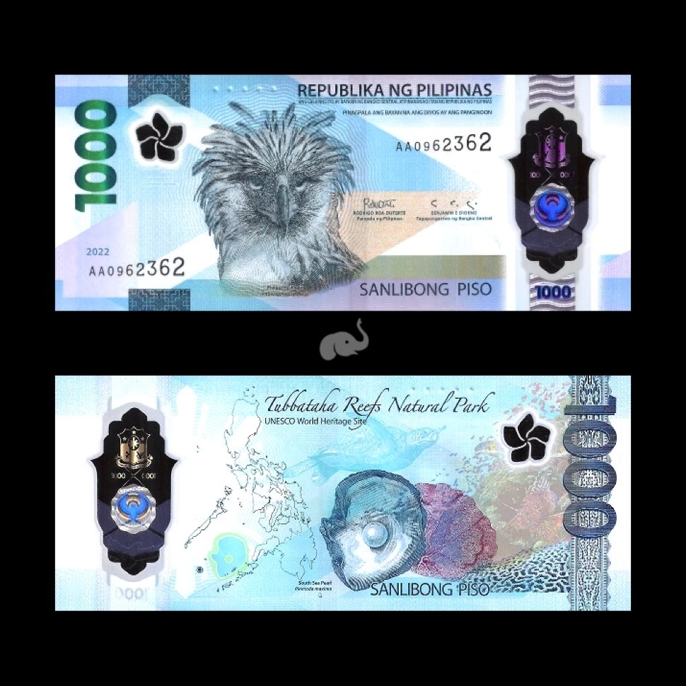 Philippines 1000 Pesos 2022 W241 Polymer UNC Bank Note - TNCN Hobby store