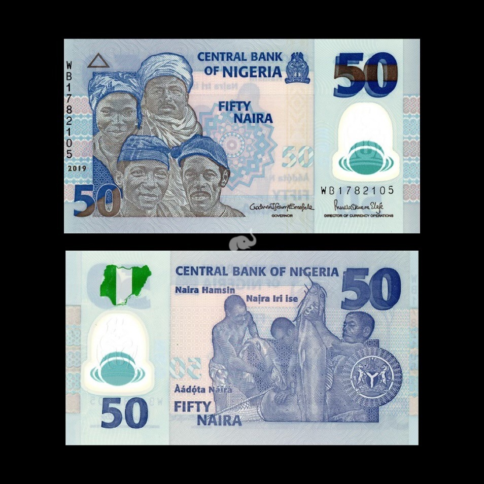 Nigeria 50 Naira Polymer 2019 P-40 UNC Bank Note - TNCN Hobby store